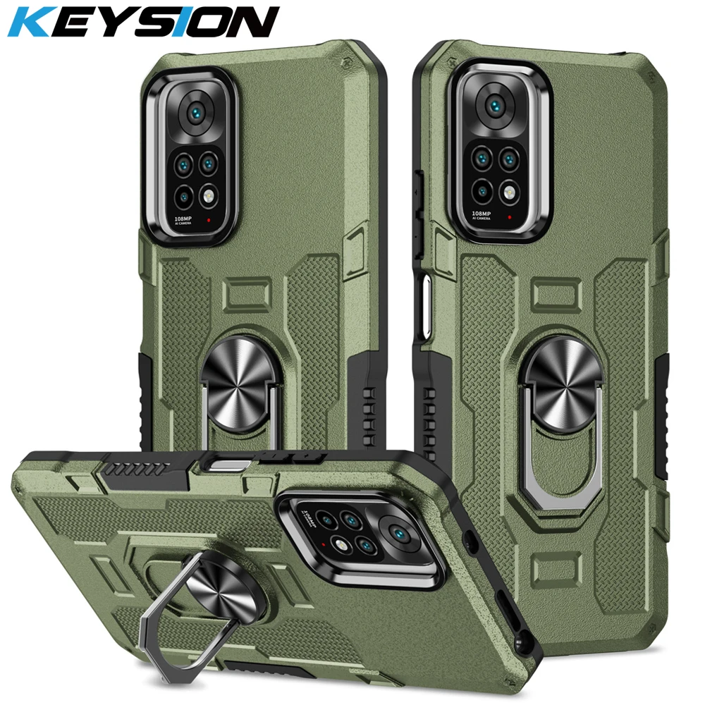 KEYSION-Shockproof-Case-for-Redmi-Note-11-Pro-11S-12-Pro-5G-Ring-Stand ...