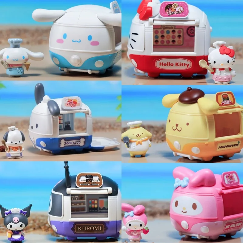6PCS-Sanrio-Hello-Kitty-Blind-Box-Mobile-Fast-Food-Dining-Car-Series ...