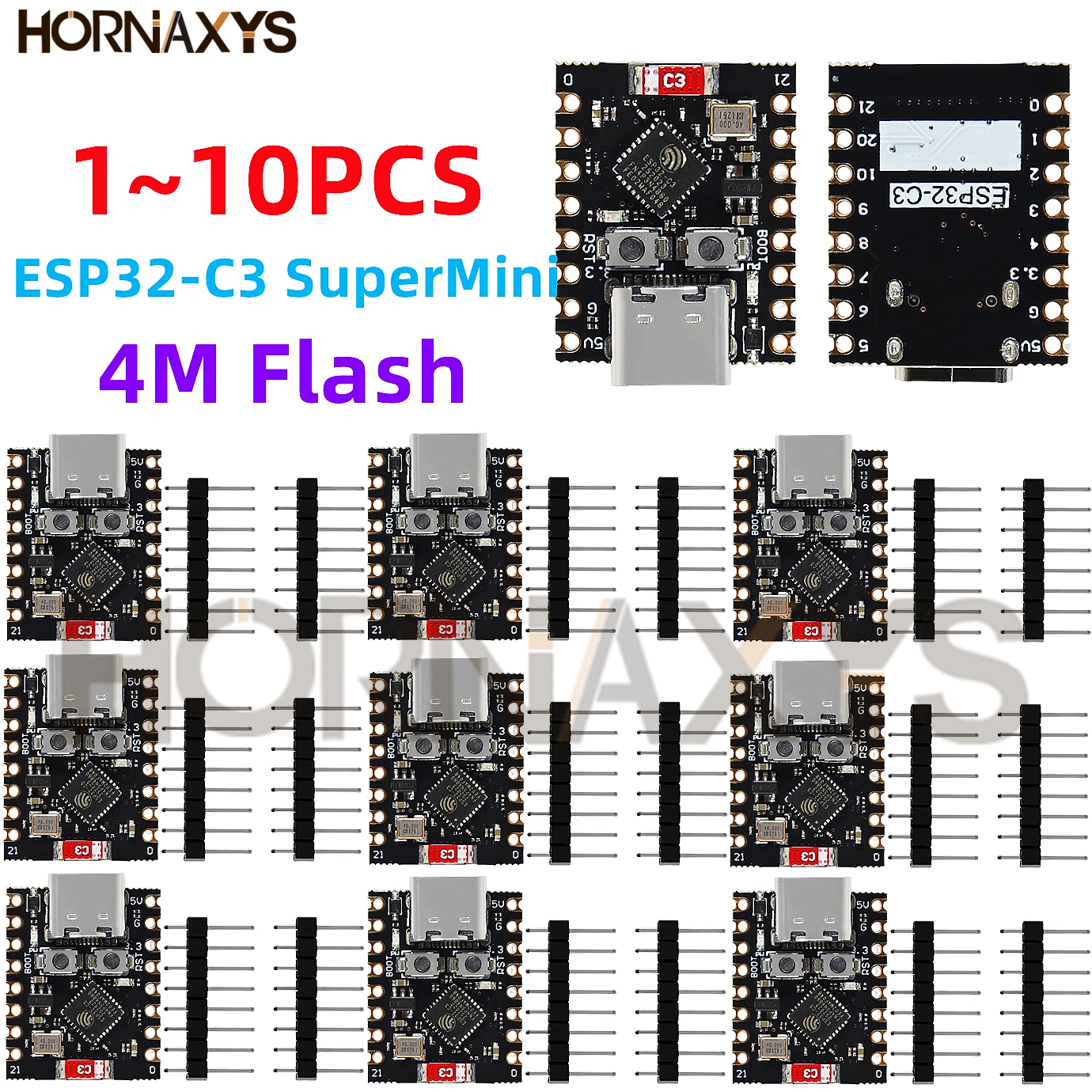 1 10pcs Esp32 C3 Development Board Modules Mini Wifi Bt Bluetooth Module Processor Risc V Esp32