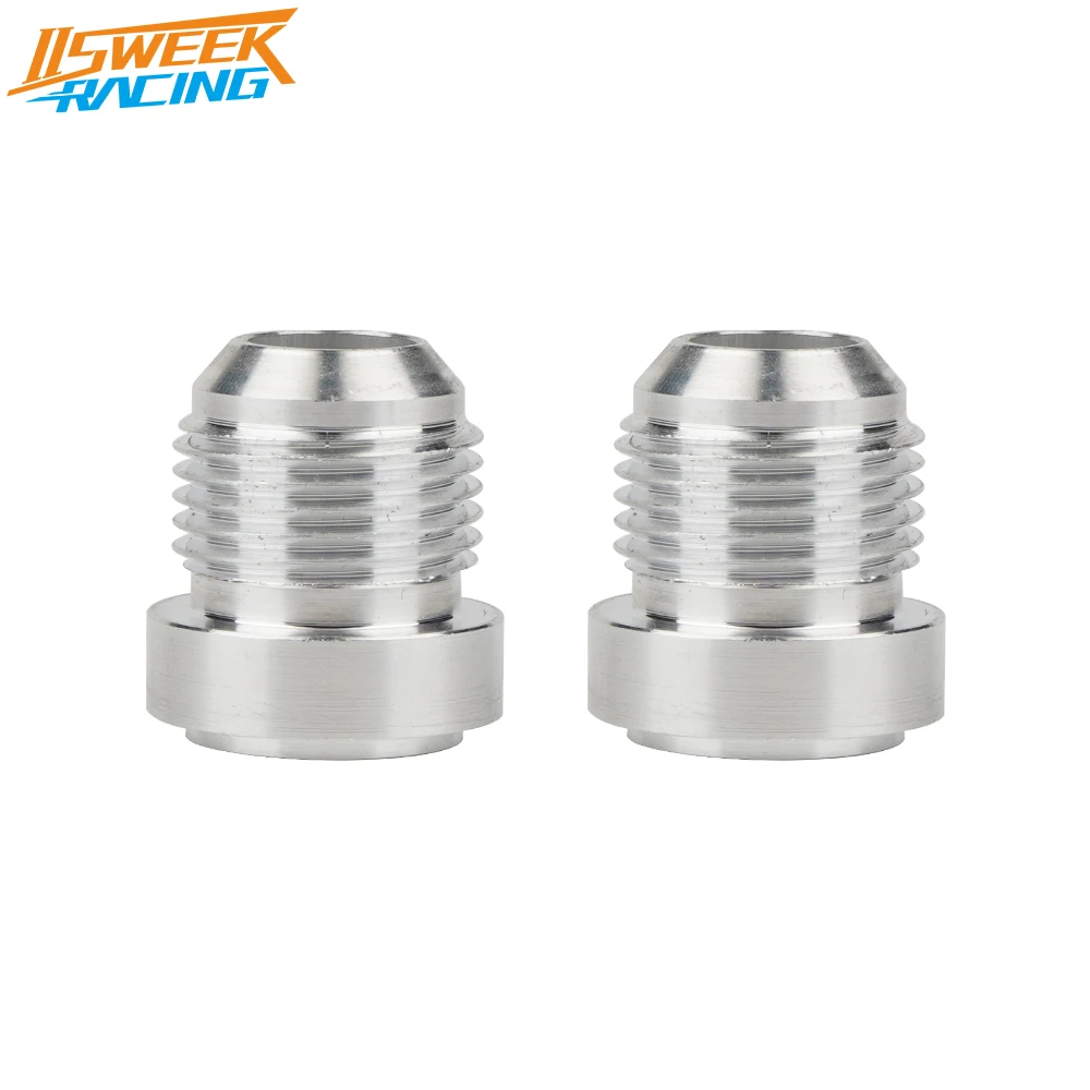 Aluminum 2PCS Male Flare Weld On Fitting Bung Adapter Hose Adapter ...