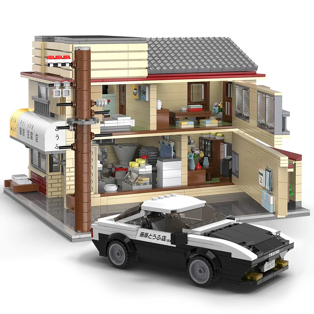 CADA-C61031-Japanese-Initial-D-Tofu-Shop-Bricks-Model-MOC-DIY-Street ...