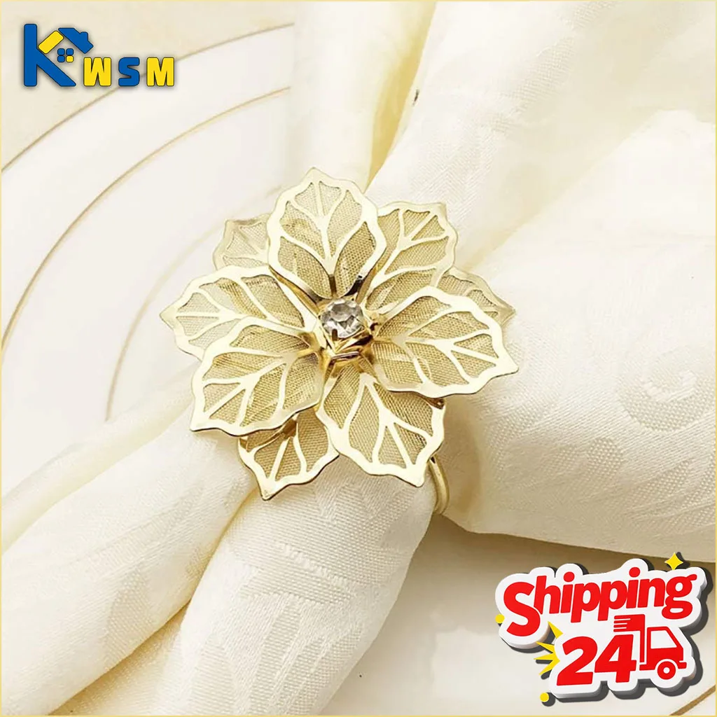 Luxury Silk Organza Napkin Holder Cuff with Embroidery Elegant ...