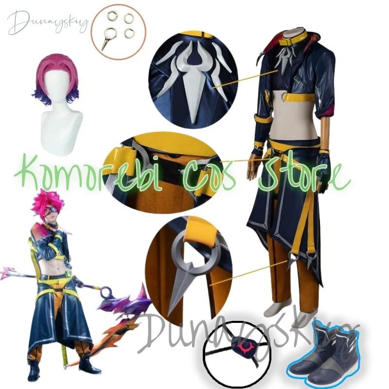 Kayn-Cosplay-Wig-LOL-Heartsteel-Shieda-Kayn-30cm-Red-Mixed-Purple-Heat ...