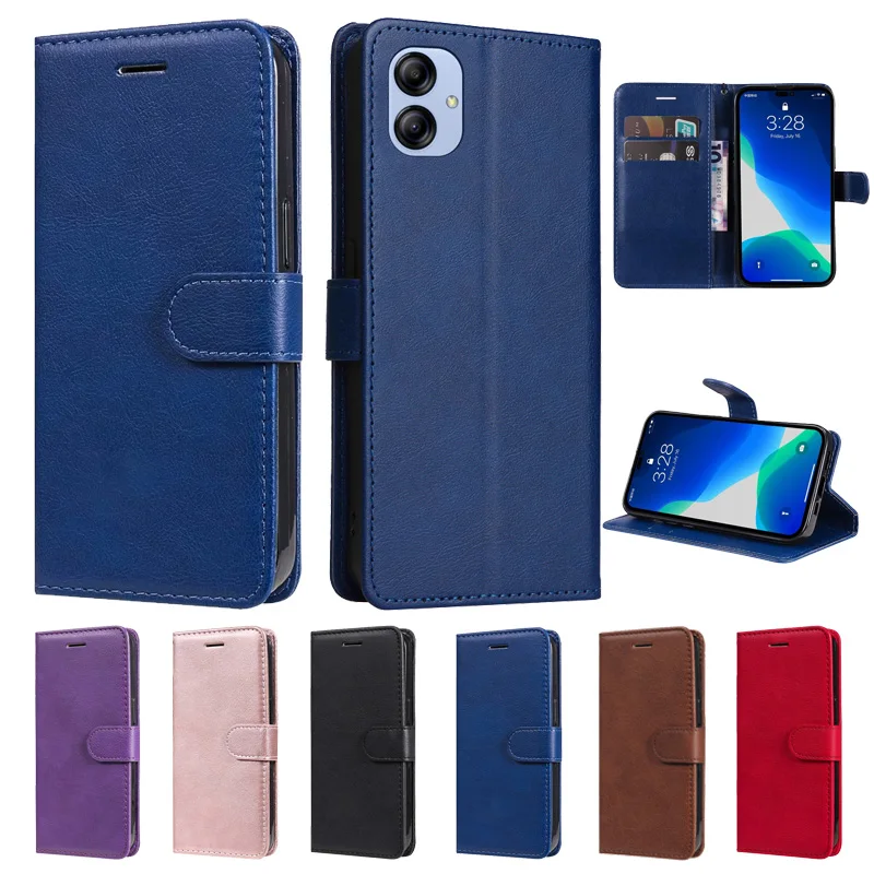 For-Samsung-Galaxy-A04E-Case-Leather-Magnetic-Flip-Wallet-Card-Holder ...
