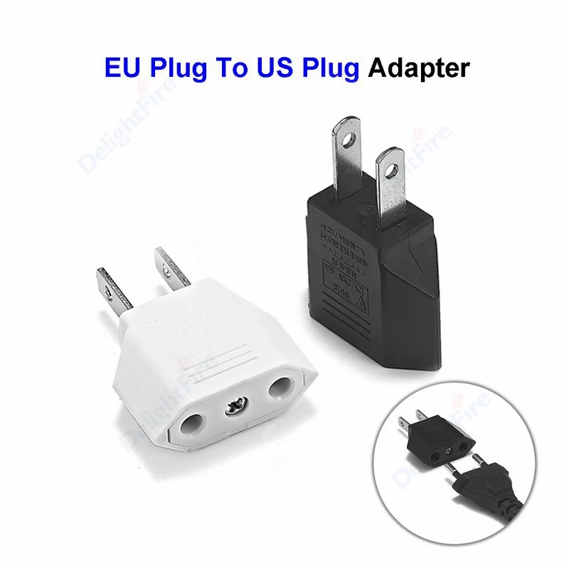 US-Power-Adapter-Euro-European-EU-To-US-American-Travel-Adapter-2Pin-AC ...