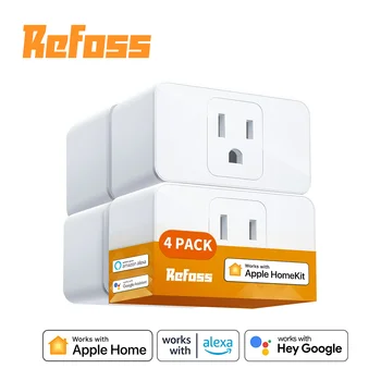 Refoss 15A HomeKit Smart Plug Mini WiFi Socket US Version App Remote Voice Control Support Alexa ...