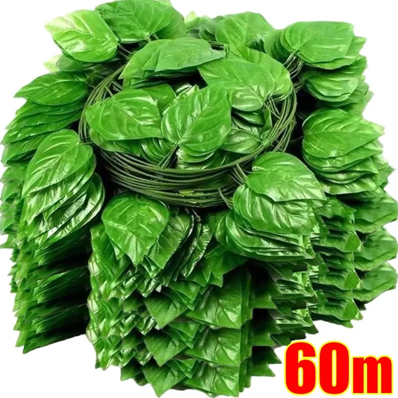 60-2m-Artificial-Green-Ivy-Leaf-Rattan-DIY-Fake-Flowers-Plants-Creeper ...