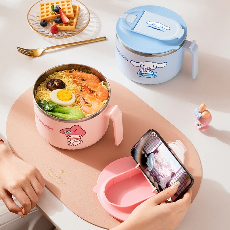 1400Ml-Kawaii-Sanrio-Cinnamoroll-Hello-Kitty-Melody-Instant-Noodle-Bowl ...