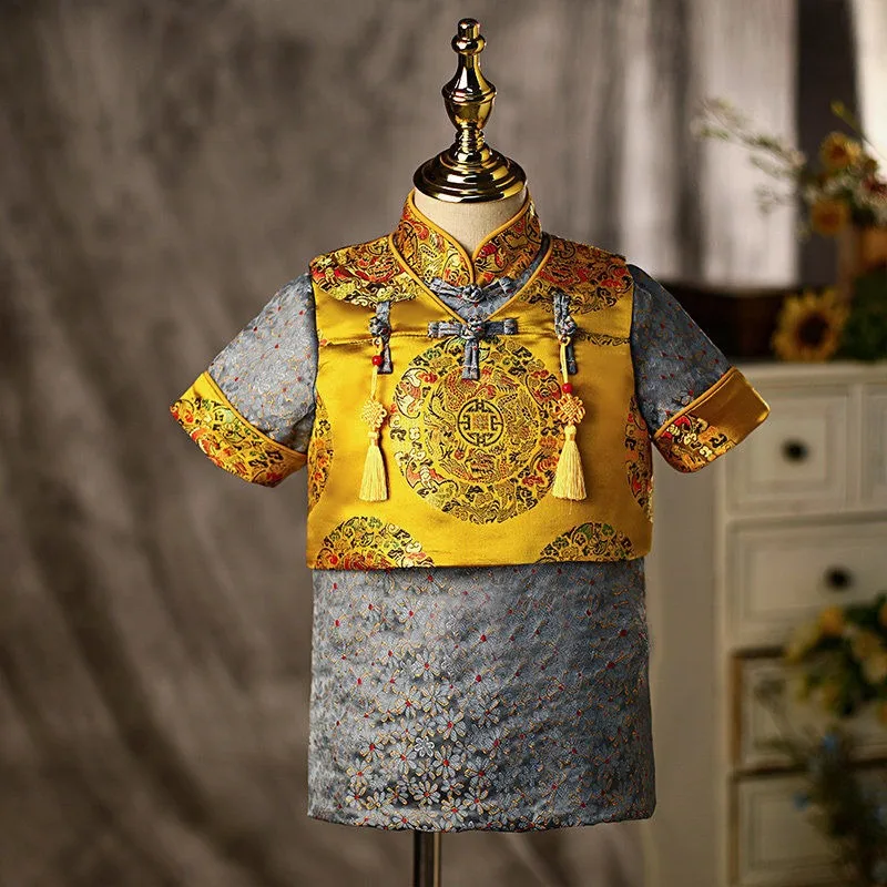 Traditional-Chinese-Style-Clothing-Boys-Tang-Suit-Dress-for-One-Year ...