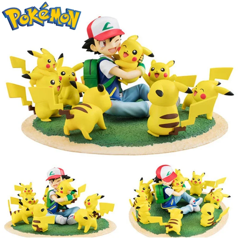 Pokemon-Ash-Ketchum-Pikachu-Anime-Figure-Garage-Kits-Ornament-PVC-Manga ...