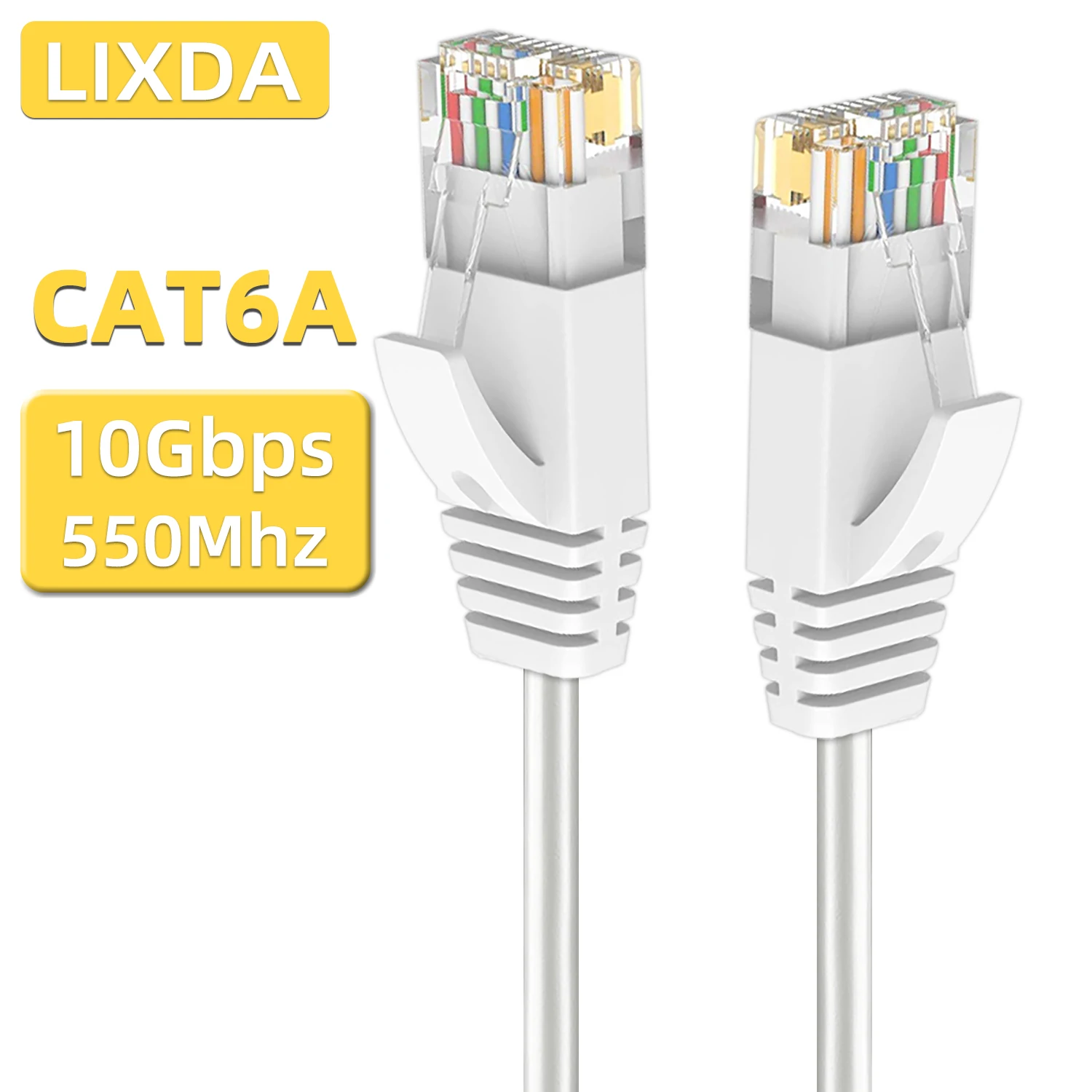 Cabo ethernet ultra fino cat6a lan cabo ethernet 10gbps 550mhz utp cat ...