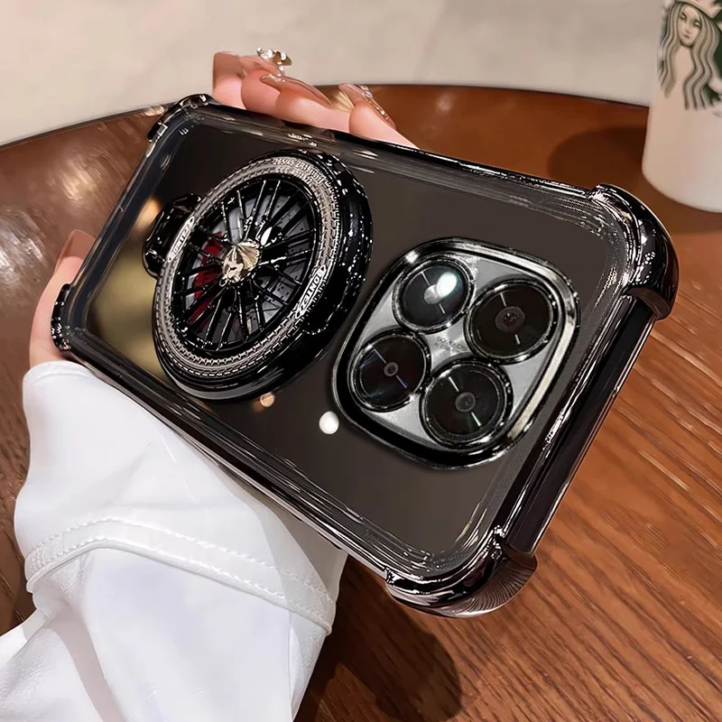 Luxury Magnetic Gyroscope Holder Shockproof Case with Plating Airbag ...