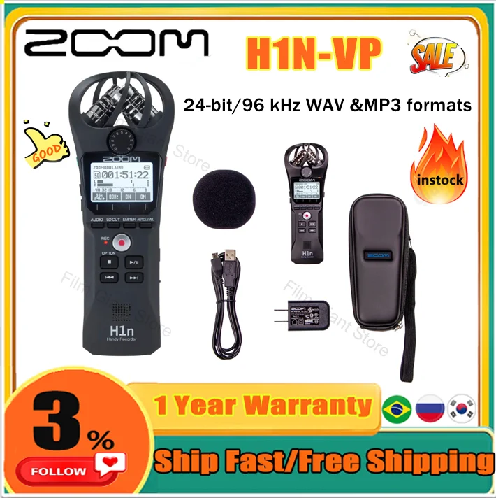 Original-Zoom-H1n-VP-Portable-Handy-Recorder-Digital-Voice-Recorder ...