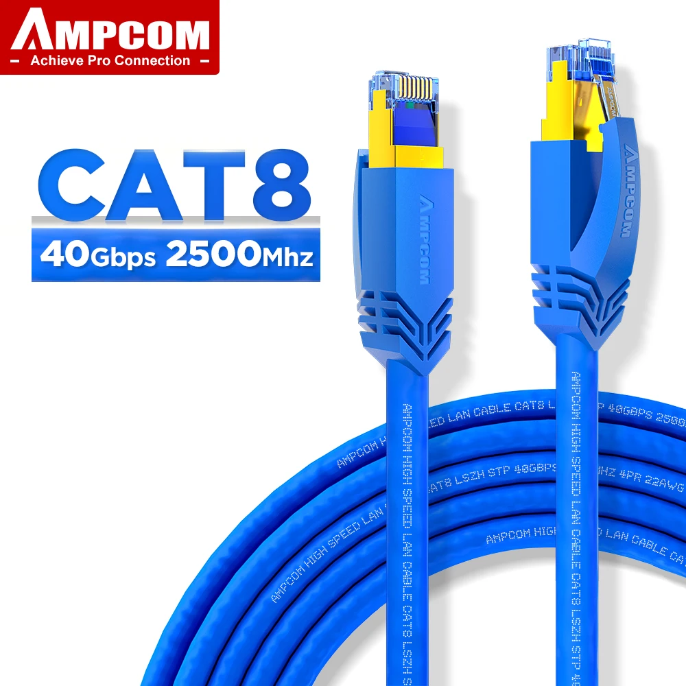 AMPCOM-Ethernet-Cable-CAT8-STP-RJ45-10Gbps-LAN-Network-Cable-High-Speed ...