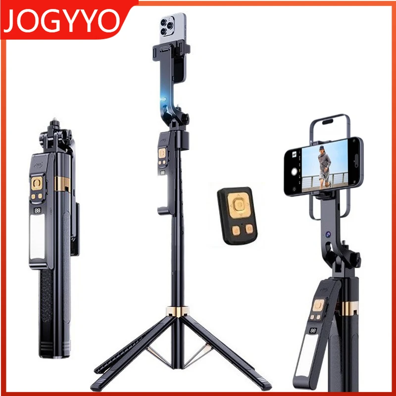 180CM Selfie Stick Auto AI Face Tracking Quad Stand 360 Rotation Gimbal ...