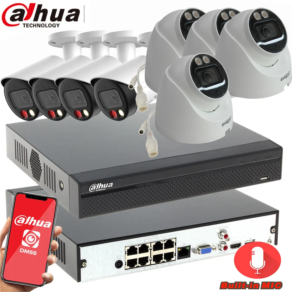 Dahua-8ch-multiling-e-POE-NVR-kit-de-seguridad-con-8-Uds-a-todo-color ...
