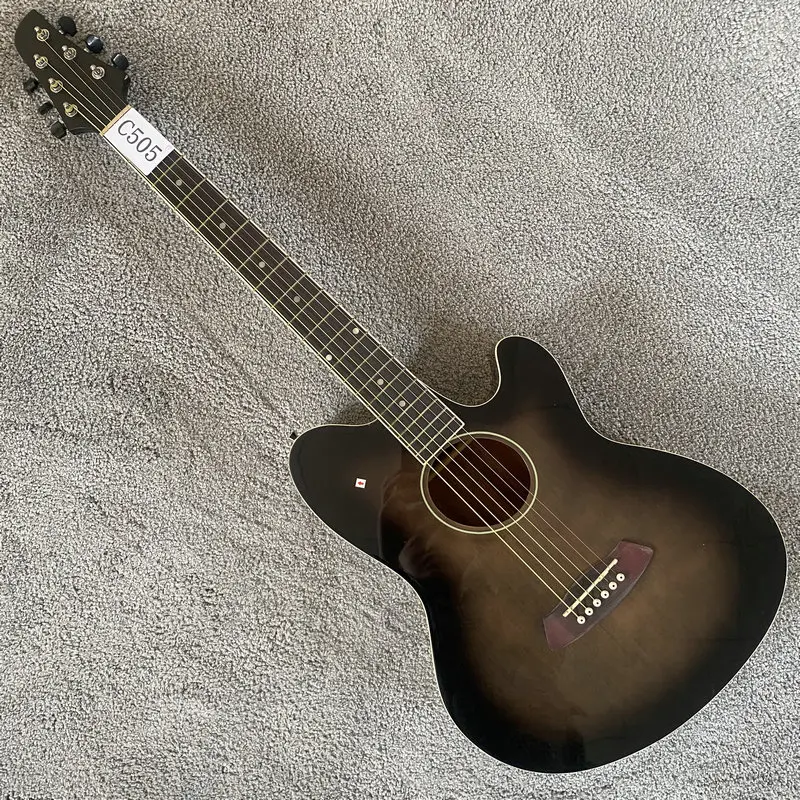 40-Acoustic-Guitar-Genuine-Ibanez-Talman-Logo-Under-Black-Paints-on ...