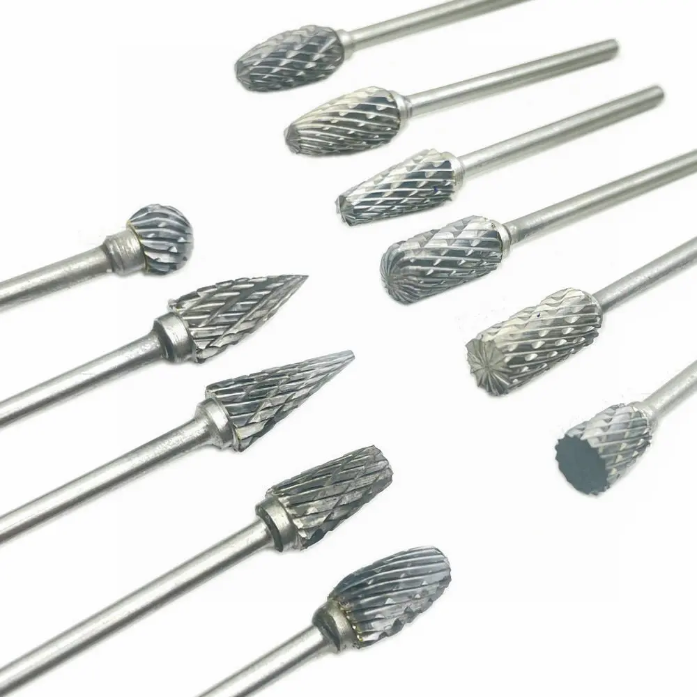 2.35x6mm Tungsten Steel Carbide Bur Cutter Rotary Tool Burr Double ...