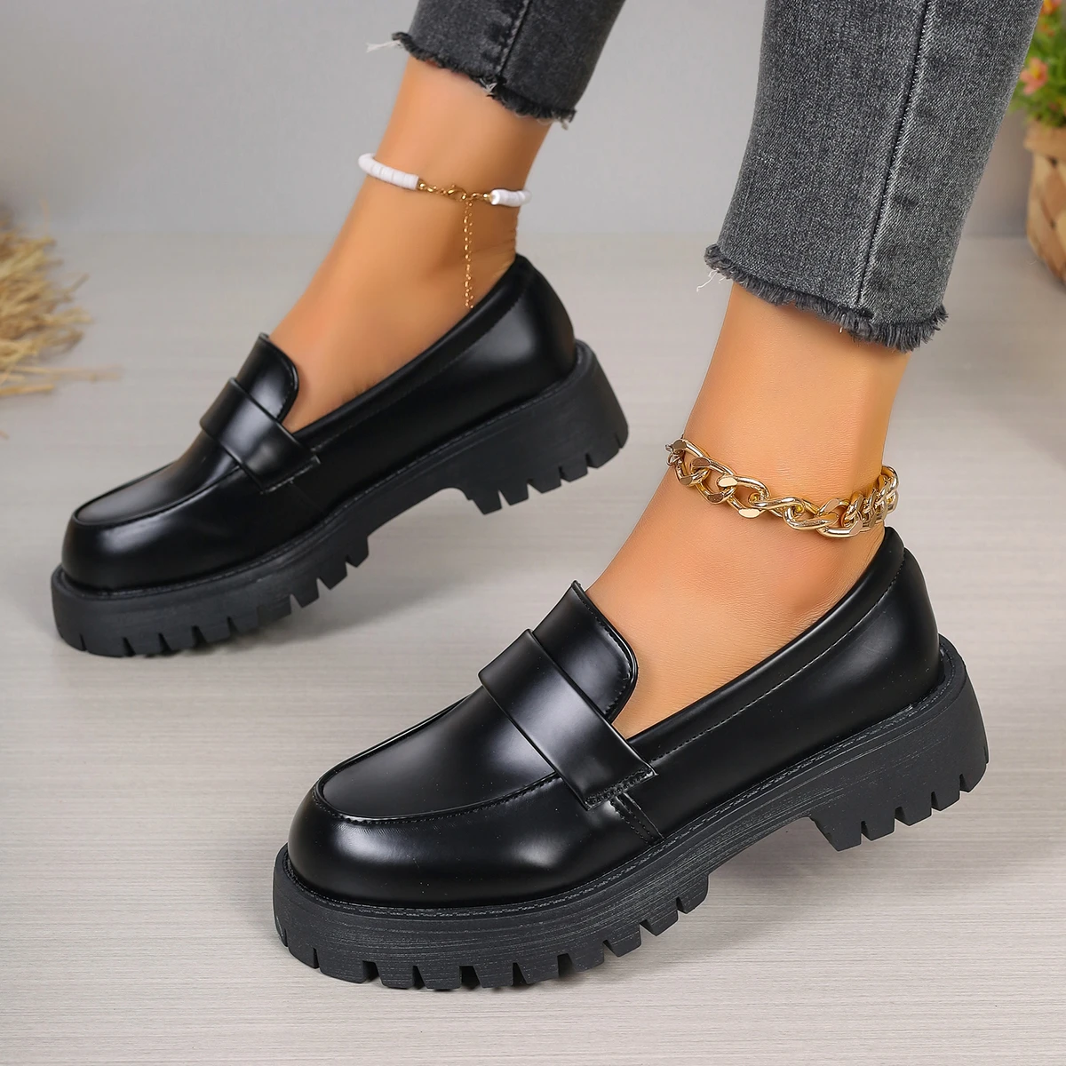 Large-Size-Loafers-Women-Platform-Flats-Spring-New-Designer-Dress ...