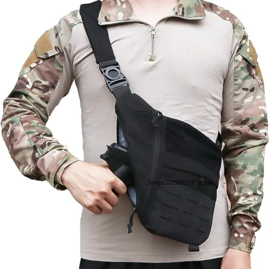 Tactical Crossbody Sling Bag Conceal Carry Gun Holster Bag Shoulder ...