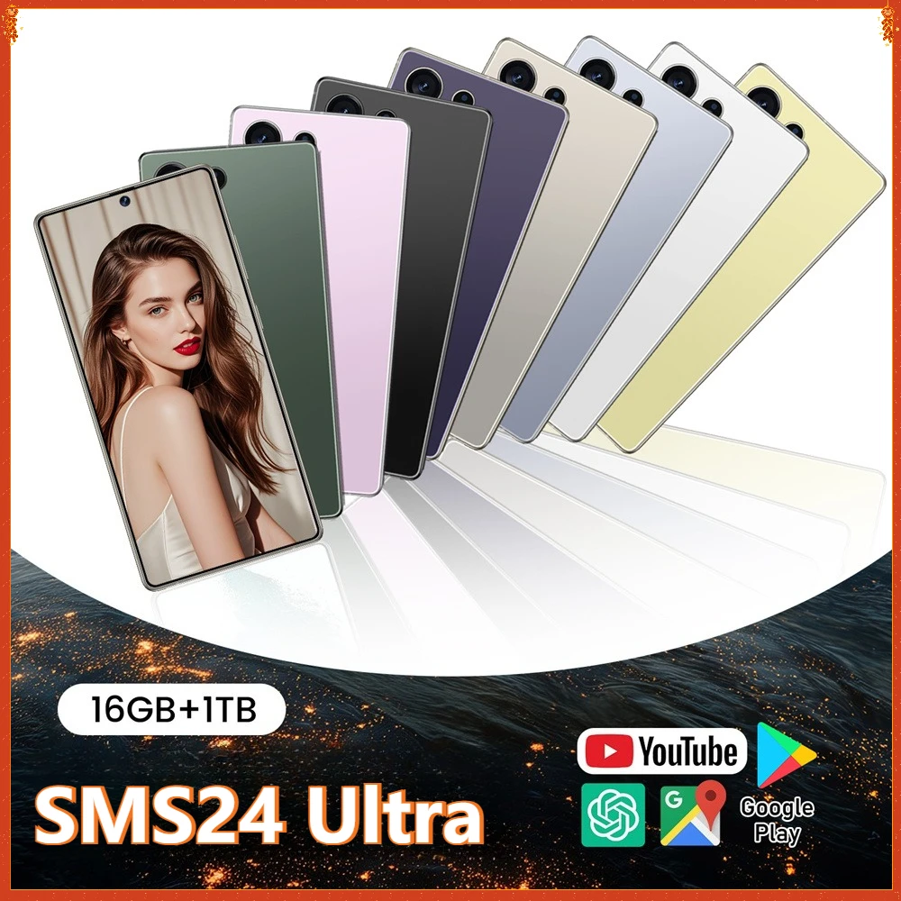 2026 Smartphone 5G SMS24 Ultra 7.3HD 22G + 2TB teléfono móvil Android ...