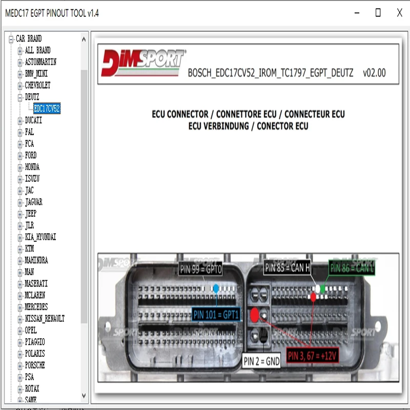 ECU Pinout Wiring Diagram EGPT V1.4 Pin out Guide for Bosch ECU EGPT ...
