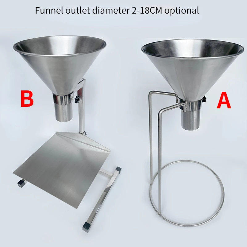 Stainless-Steel-Feeding-Hopper-with-Support-Stand-Vacuum-Bag-Sub-Packing-Funnel-Manual-Filling ...