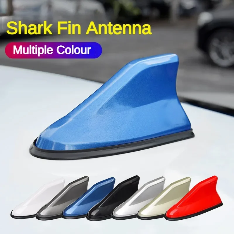 Universal-Carbon-Fiber-Look-Car-Roof-Top-Mount-Shark-Fin-Aerial-Antenna ...