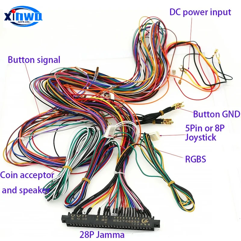 28Pins-Connector-Jamma-Loom-Wire-Harness-For-Arcade-Box-Game-Board ...