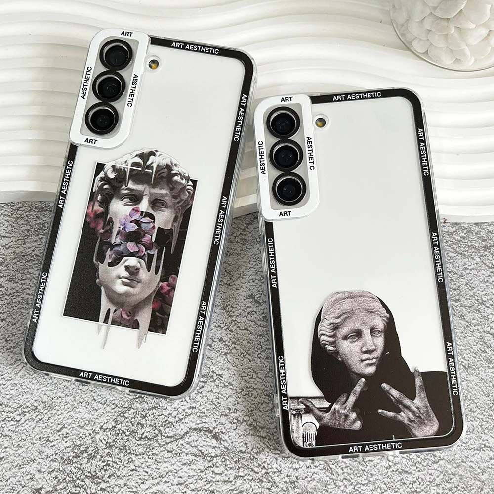 Case For Samsung Galaxy S20 S21 S22 S23 Plus FE Ultra Soft Cover Art Aesthetic David Mona Lisa