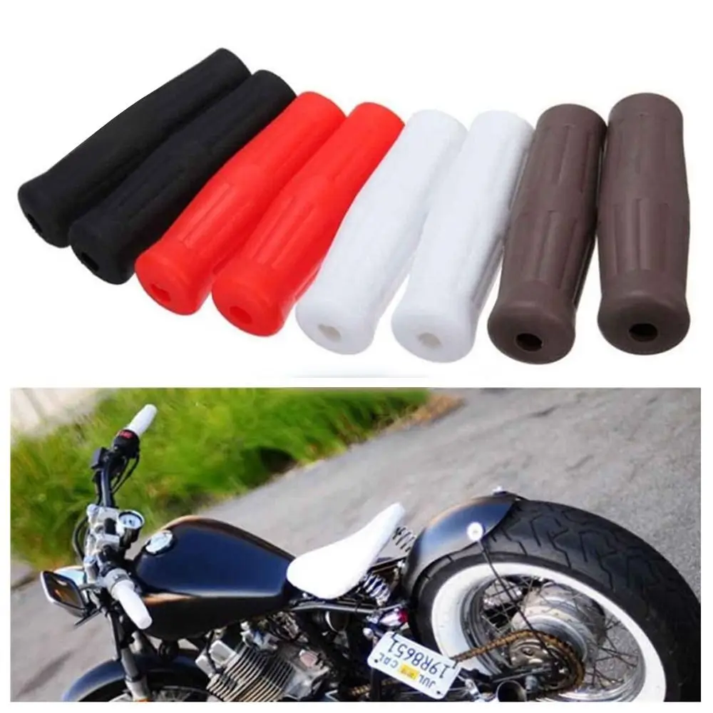 Motorcycle Handlebar Grips Non Slip Rubber Open End Thruster Grip for ...