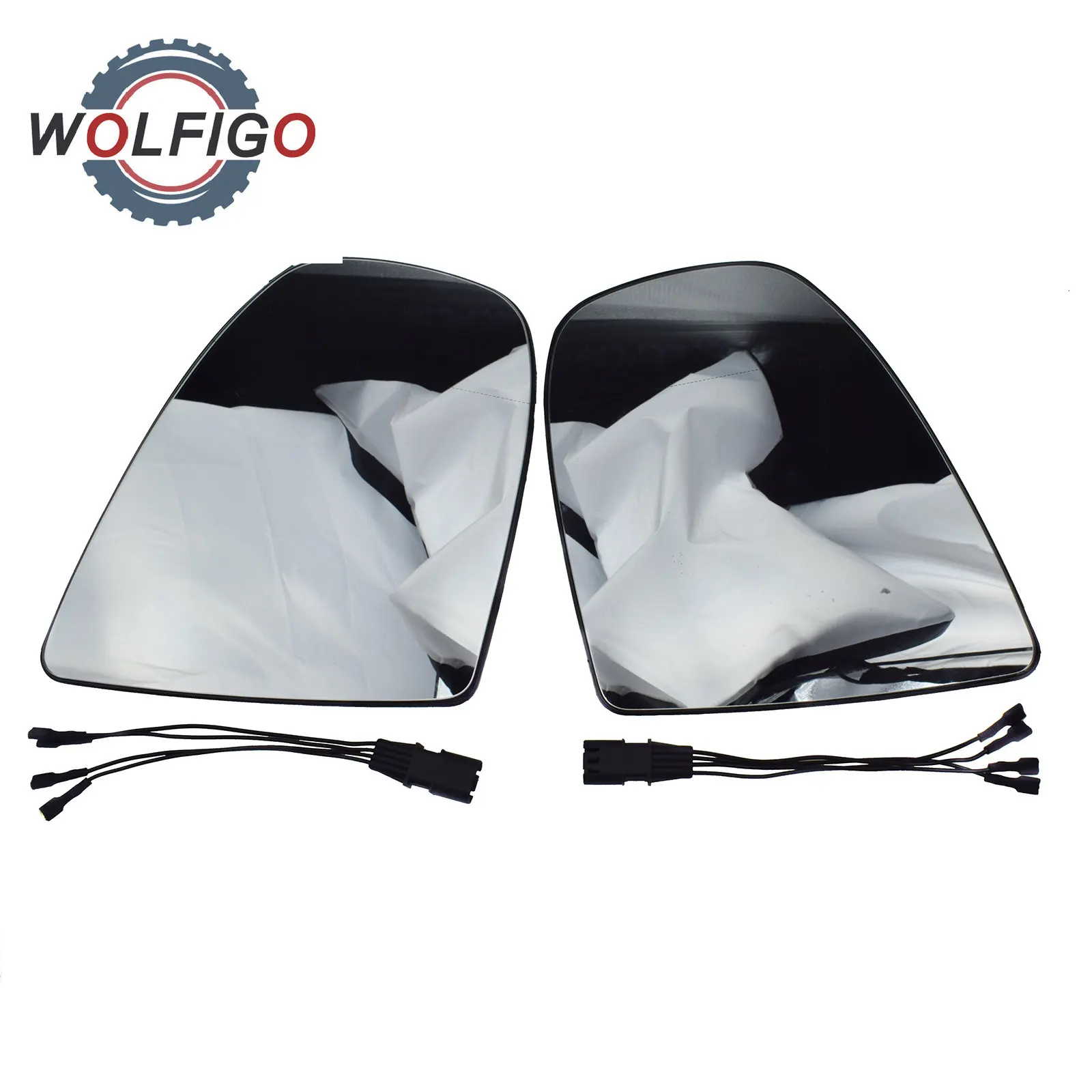 Left / Right Rearview Wing Mirror Glass Heated with Wiring Harness for ...