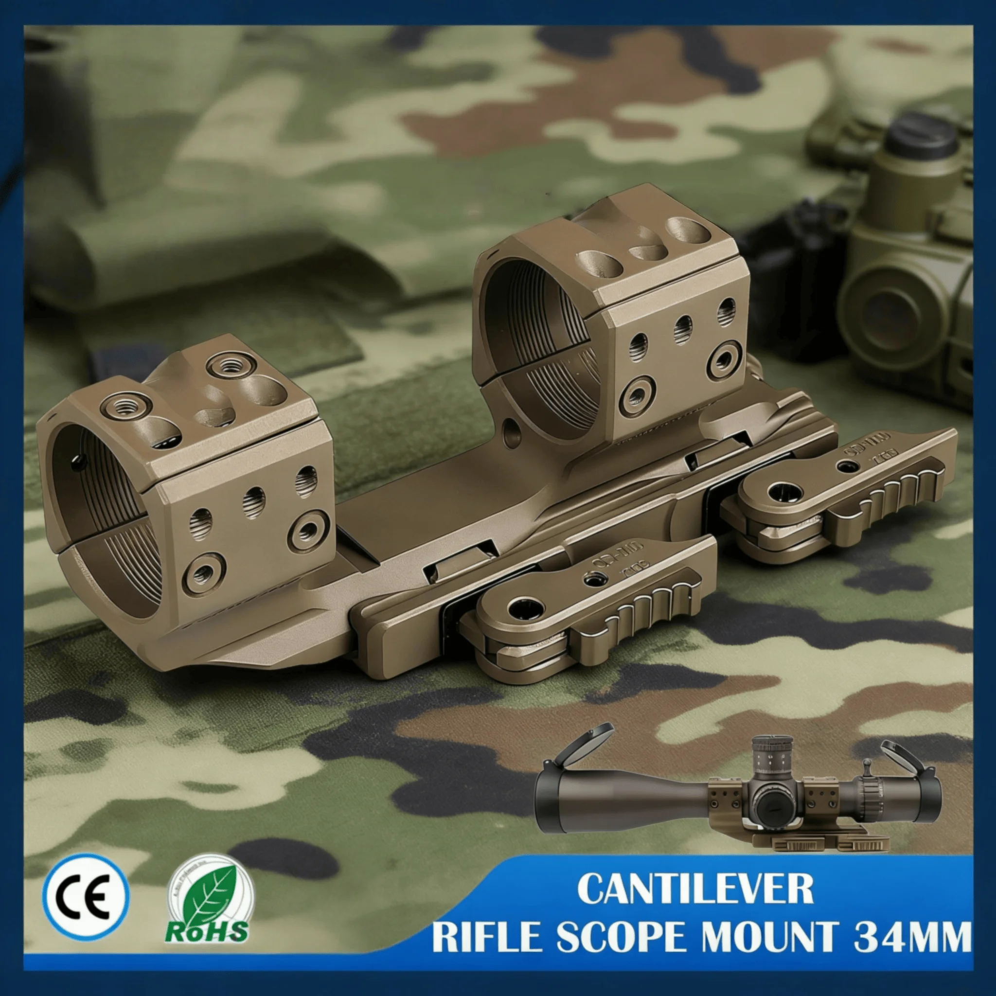 Durable Rifle Scope Mounts QDP-4616 - Dual Lock Cantilever Design, 30mm ...