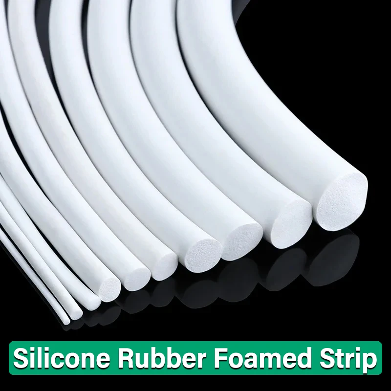 1-3-5m-Silicone-Rubber-Foamed-Strip-Round-Dia1-25mm-White-Sponge-Backer ...