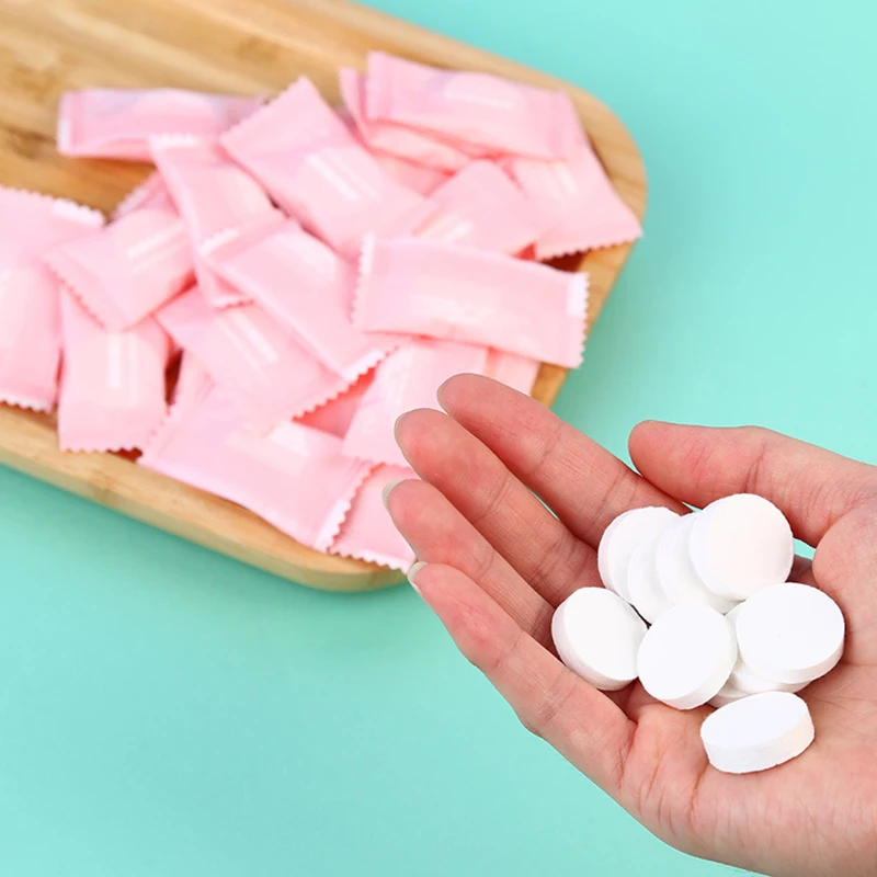 10pcs-Disposable-Travel-Towels-Compressed-Facial-Wipe-Compact-Tablet ...