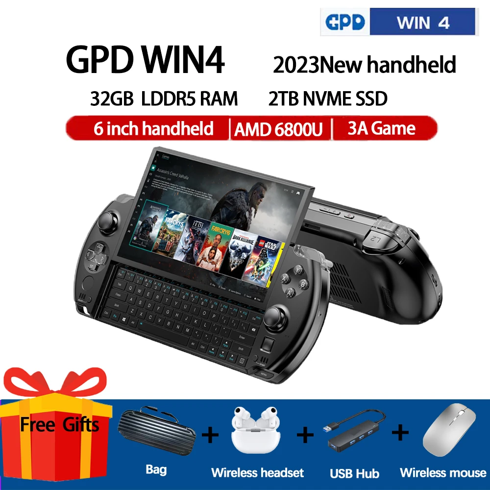New Products！gpd Win4 Amd 6800u 6inch Handheld Gamepad Tablet 32gb Ram ...