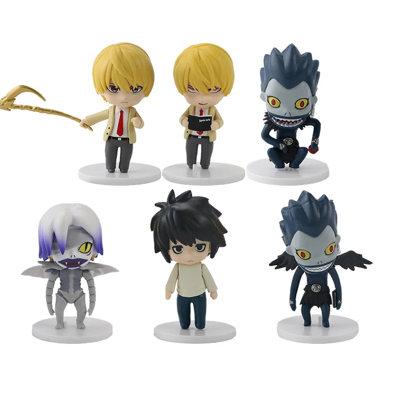 6pcs/set Death Note L Killer Ryuk Rem Yagami Light Action Figure Toy ...