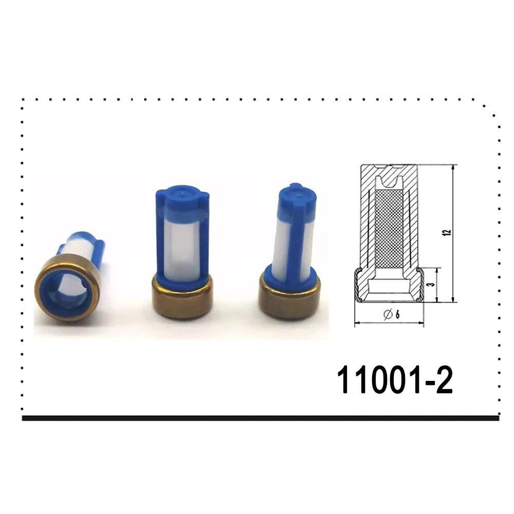 100pcs Blue Fuel Injector Micro Basket Filter Top Quality Fit for ...