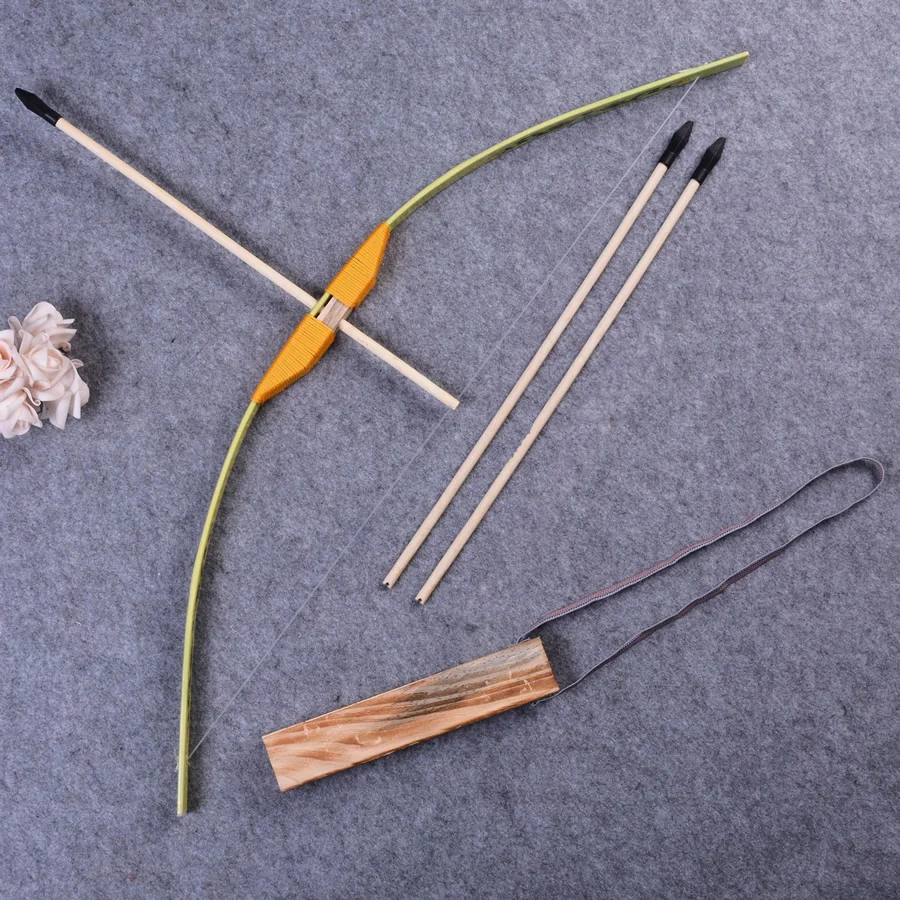 5in1-Bamboo-Bow-And-Arrow-With-3pcs-Arrows-Quiver-Cosplay-Props ...