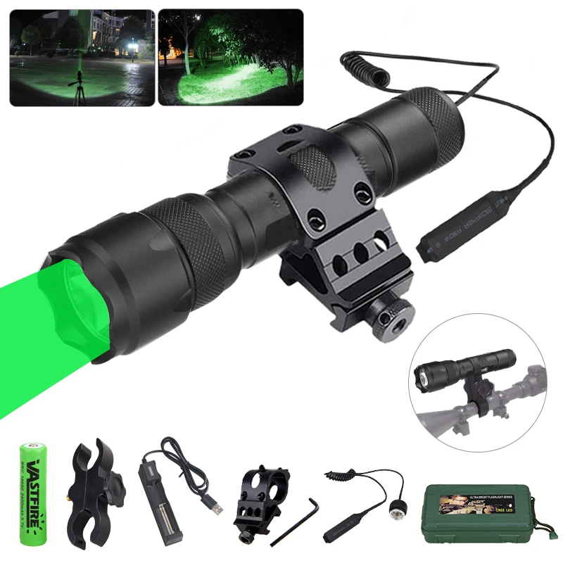 502B-Green-Red-White-LED-Hunting-Flashlight-Tactical-1-Mode-Waterproof ...