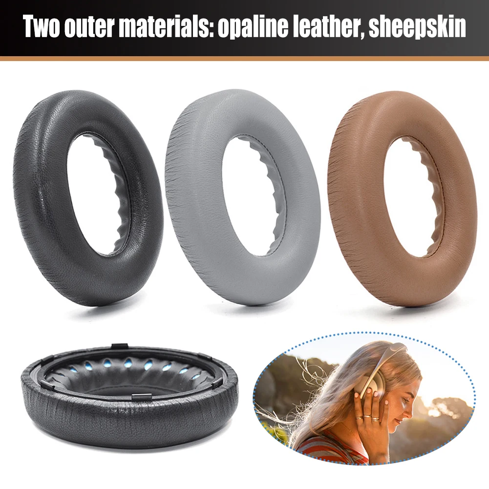 Protein-Leather-Sheepskin-with-Memory-Foam-Headphones-Ear-Pads-Noise ...