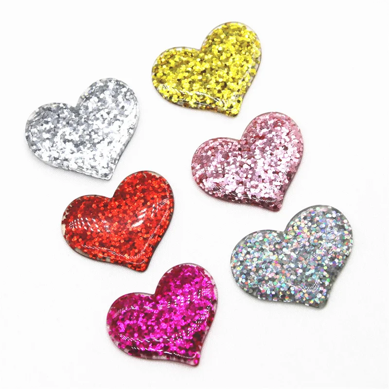 Resin Charms Flatback Heart | Shiny Resin Heart Cabochon | Flat Heart ...