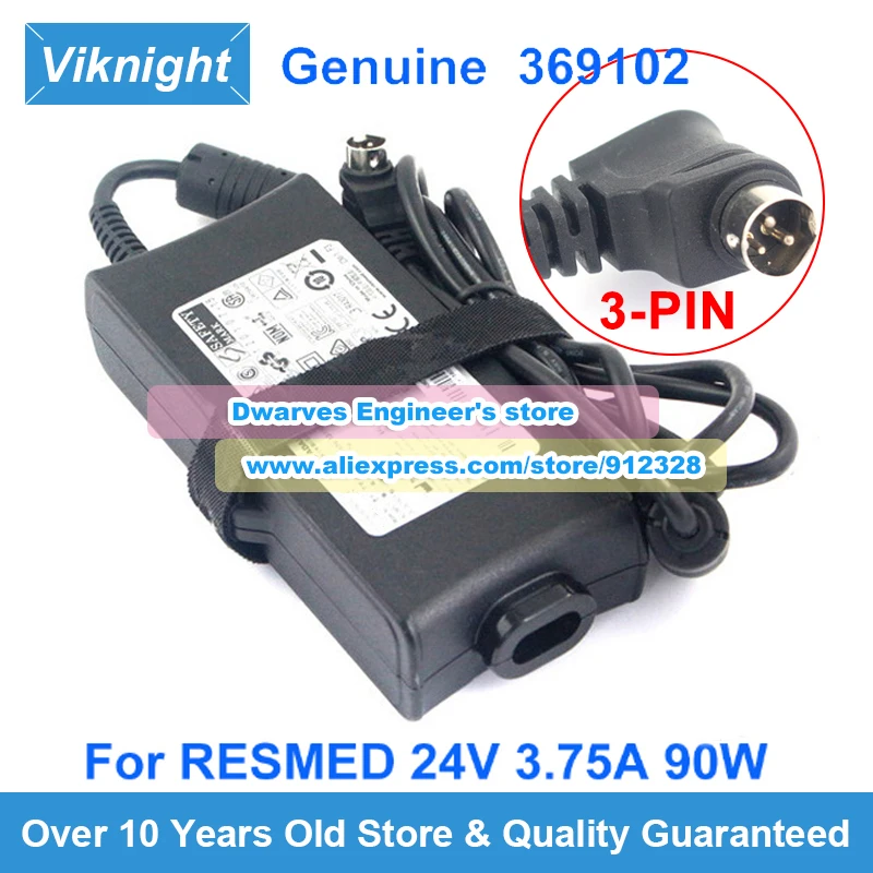 Genuine-90W-AC-Adapter-ResMed-369102-IP21-24V-3-75A-Charger-for-Resmed ...