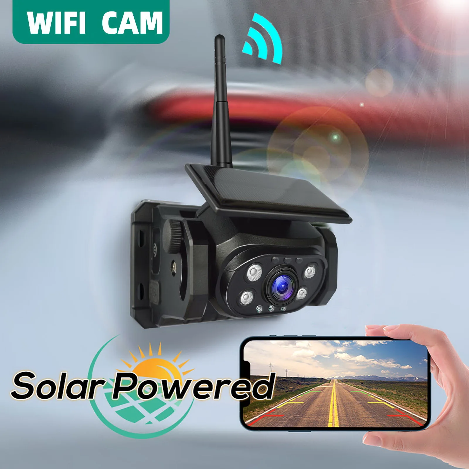 1080P-Magnetic-Solar-Power-Wireless-WiFi-Rear-View-Backup-Camera-iPhone ...