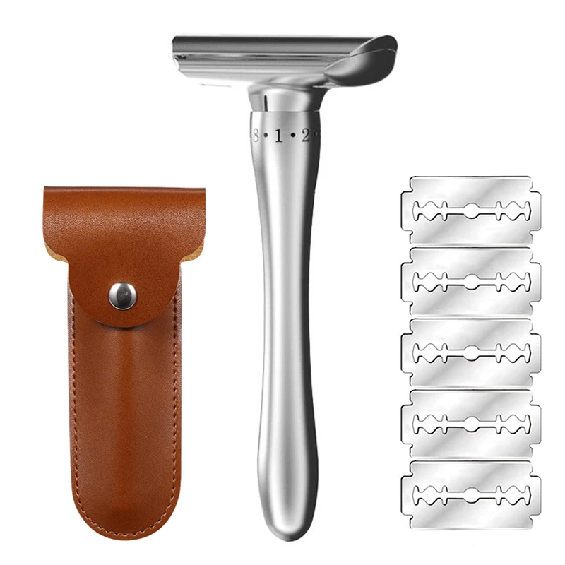 Double-Edge-Adjustable-Safety-Razors-Classic-Razor-with-5-Blade-Case ...