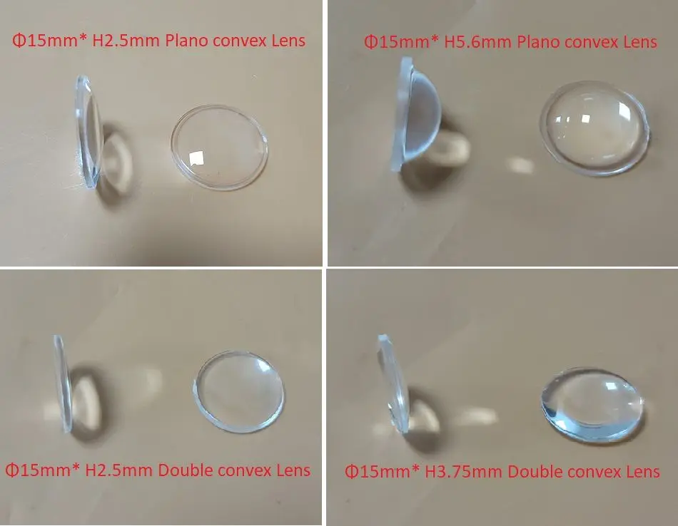 Diameter 15mm Plano Convex And Double Convex Lens,power Led Optical ...