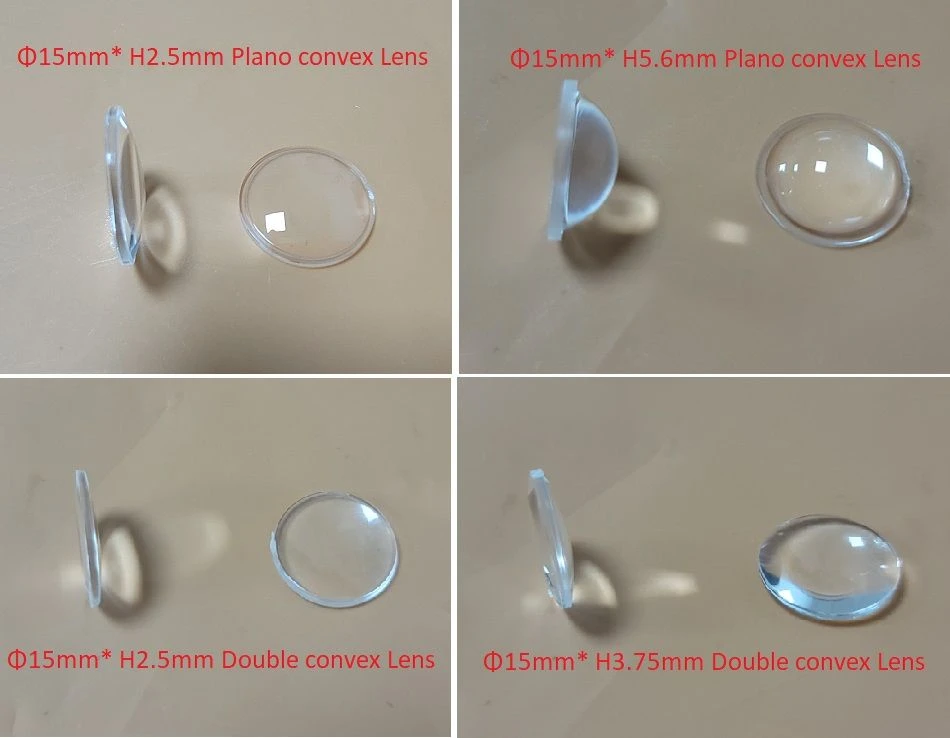 Diameter 15mm Plano convex and Double convex lens,power LED optical ...