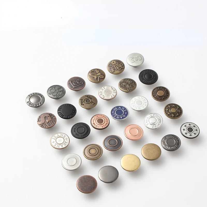 Denim Jacket Buttons | 17mm Jeans Buttons | Button Denim Pants | Brass ...