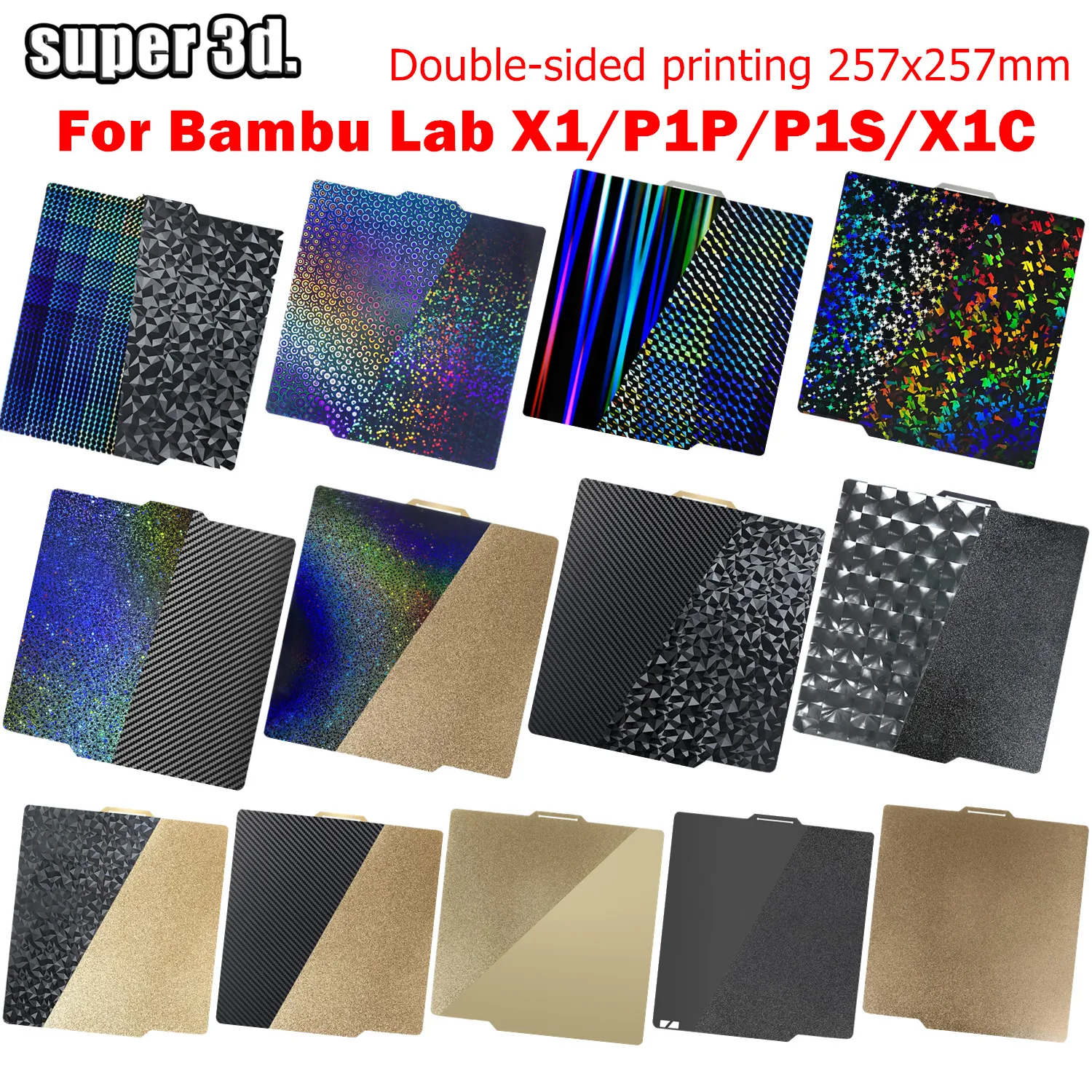 X1C-Build-Plate-PET-Carbon-PEO-Plate-P1P-For-Bambu-Lab-PEI-Sheet-P1S ...