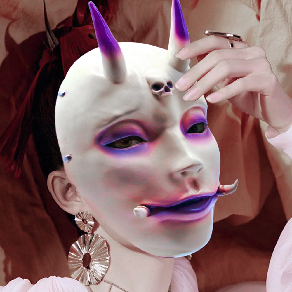 Prajna-disfraz-de-bola-de-fantasma-para-adultos-m-scara-de-resina-de ...